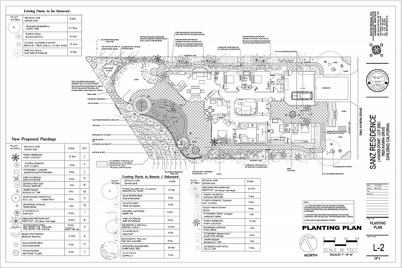 Drawing Samples - Hutter Designs LLC - Landscape Architects San Diego
